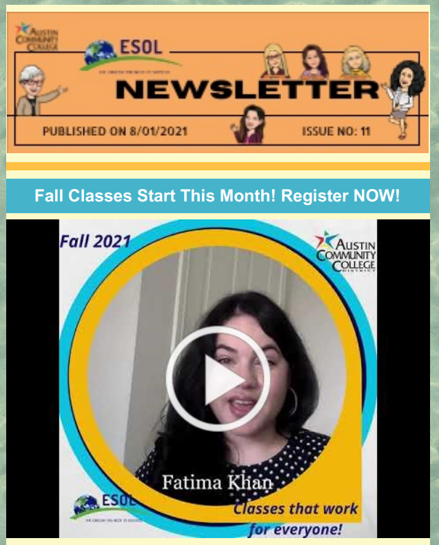 ESOL Newsletter - English for Speakers of Other Languages - English for ...