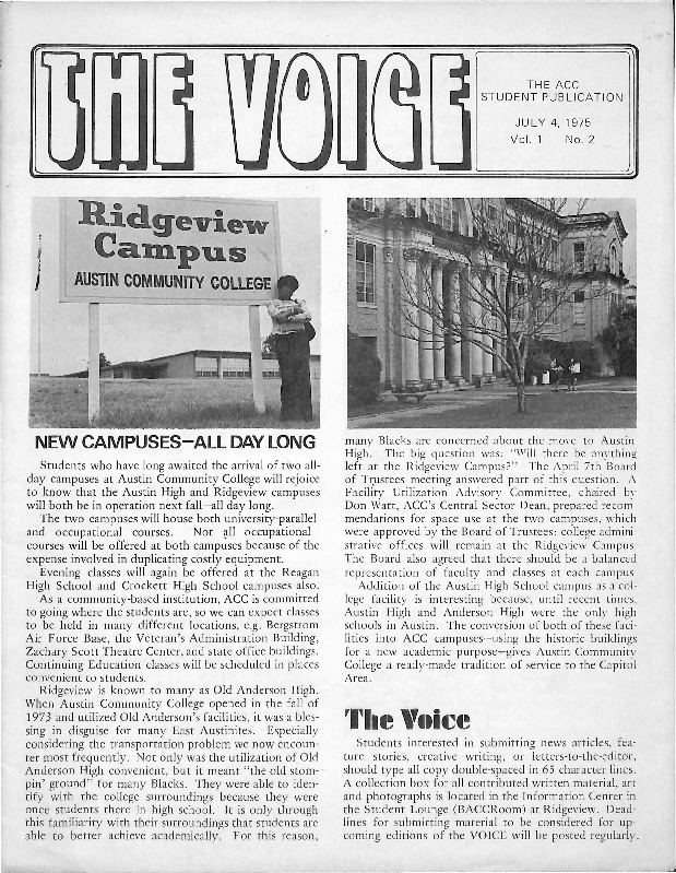 The Voice, July 4, 1975 – ACC Institutional Archive